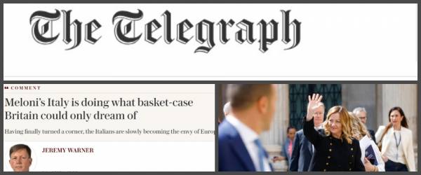 Il Telegraph: "L’Italia di Meloni sta facendo ciò che la Gran Bretagna ...